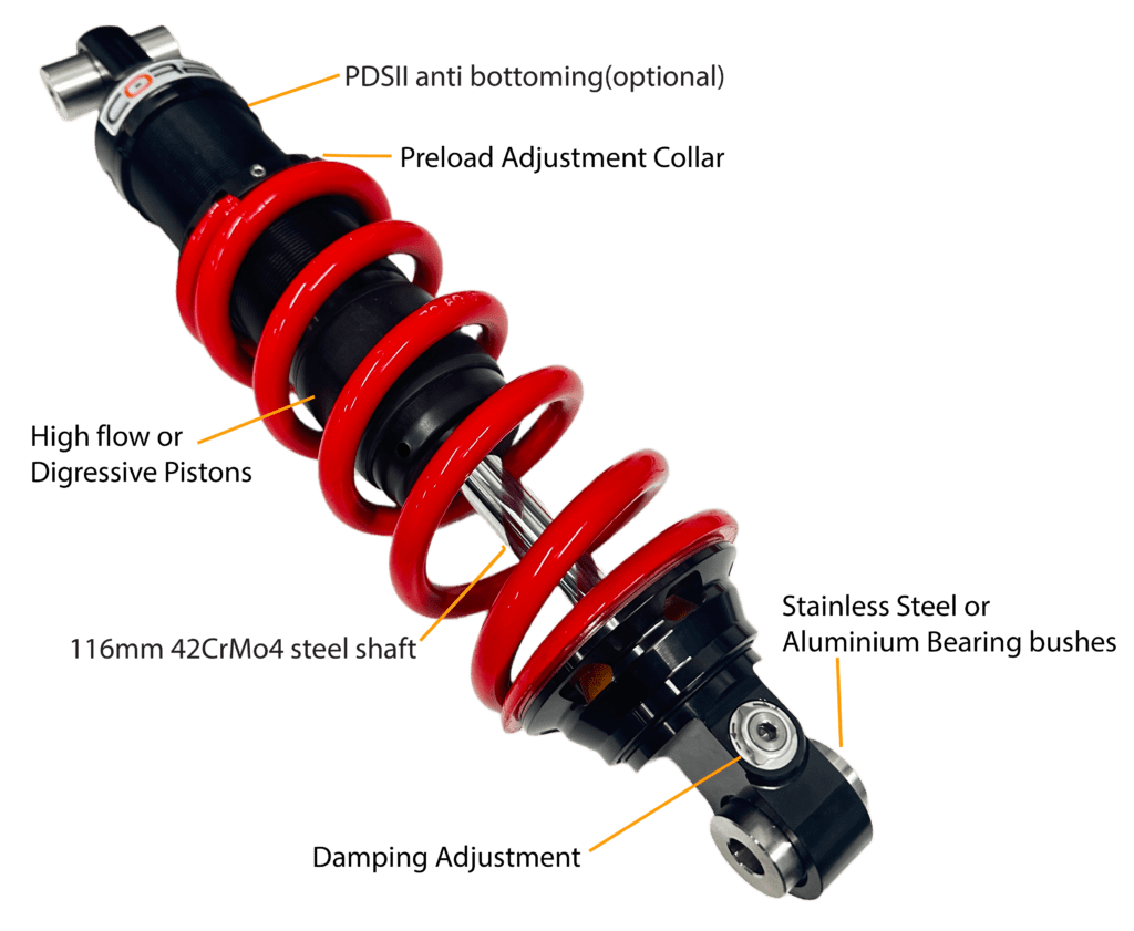 TVR CORE 1 Way Digressive Suspension - RaceShocks.uk